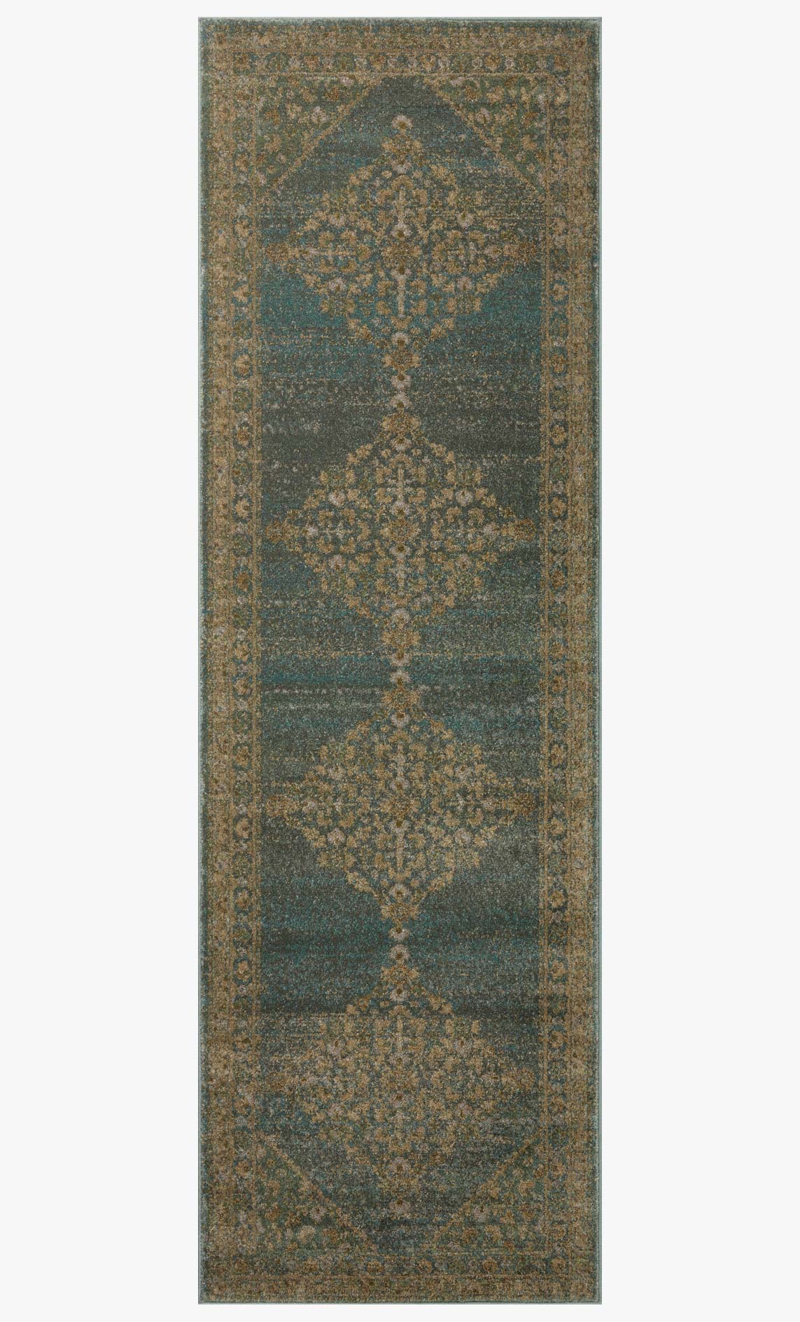 MOA-04 MH AQUA / WHEAT & Loloi Rugs