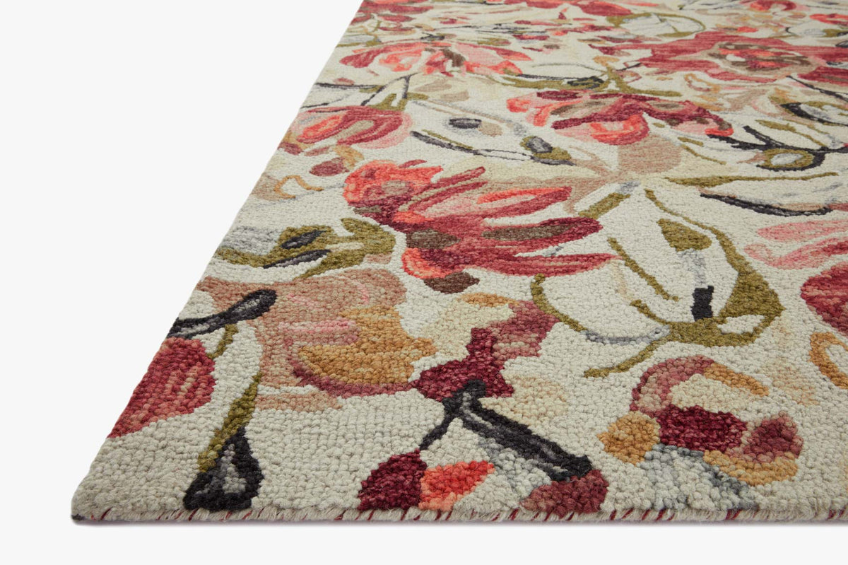 BLM-01 IVORY / RASPBERRY & Loloi Rugs