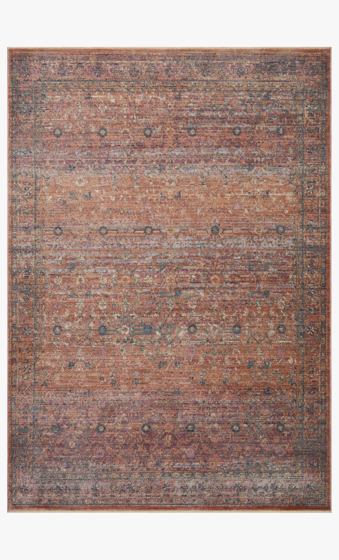 BRU-02 JS DOVE / GOLD & Loloi Rugs