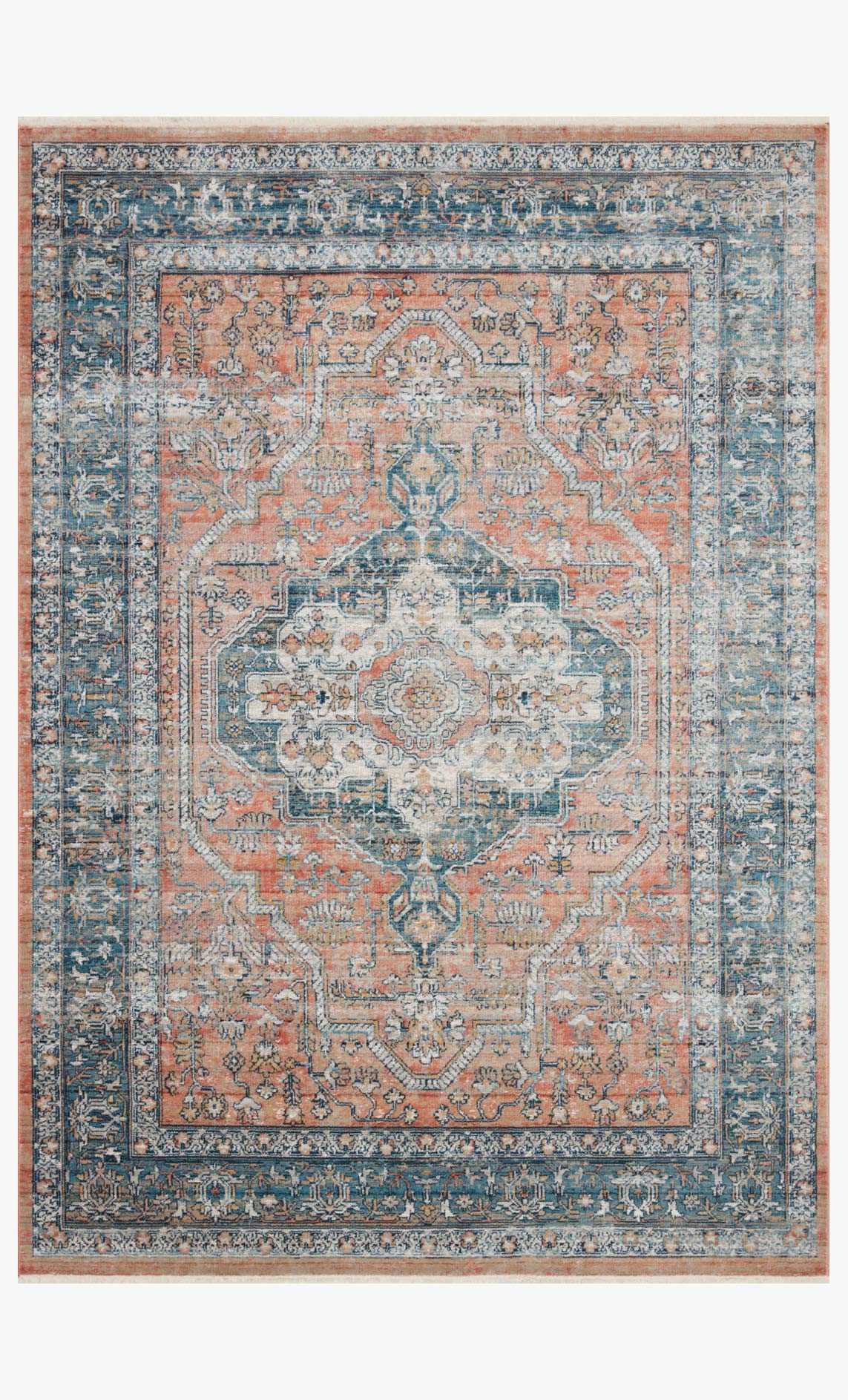 ELI-01 MH CORAL / BLUE & Loloi Rugs