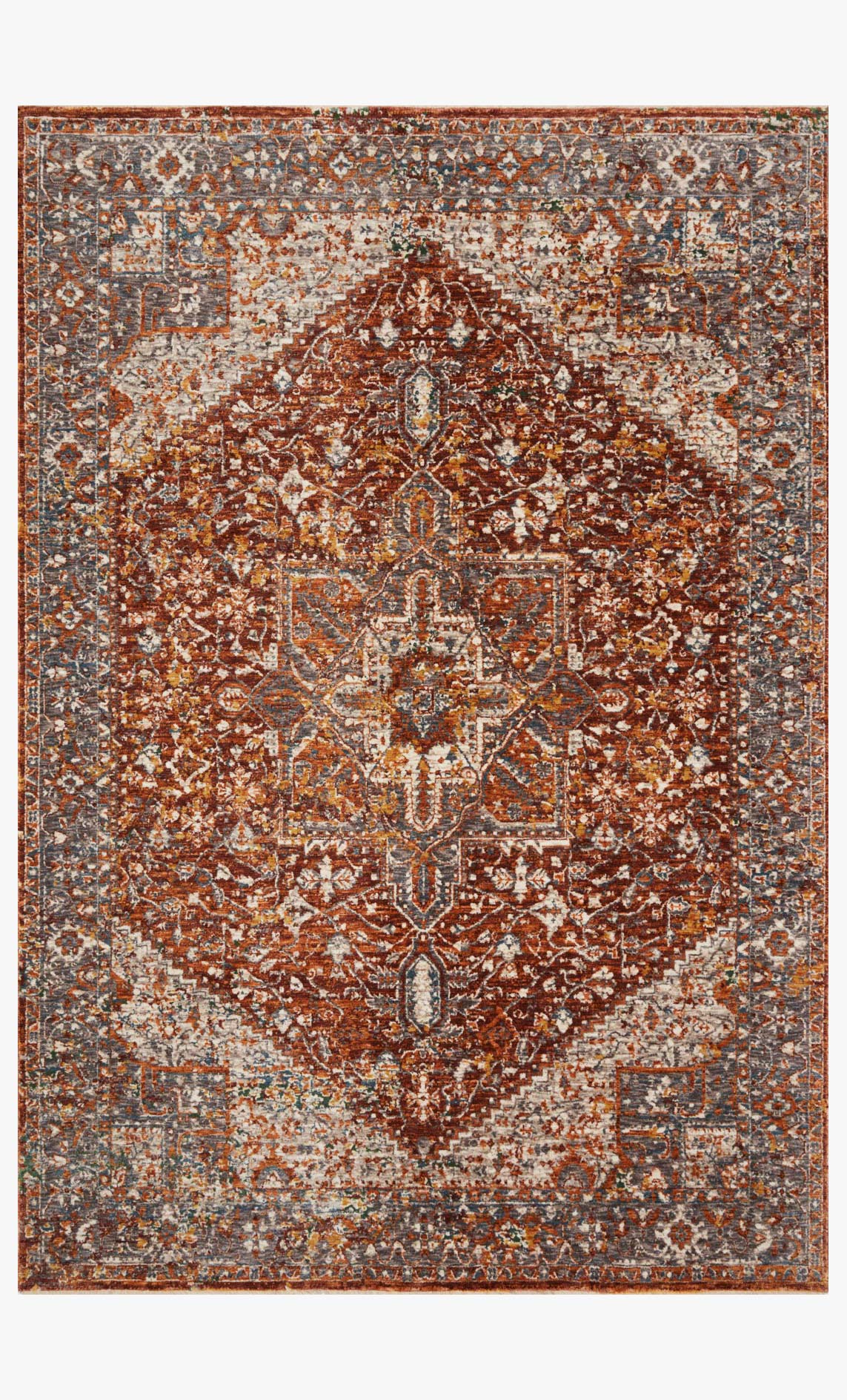 LOU-07 TANGERINE / OCEAN & Loloi Rugs