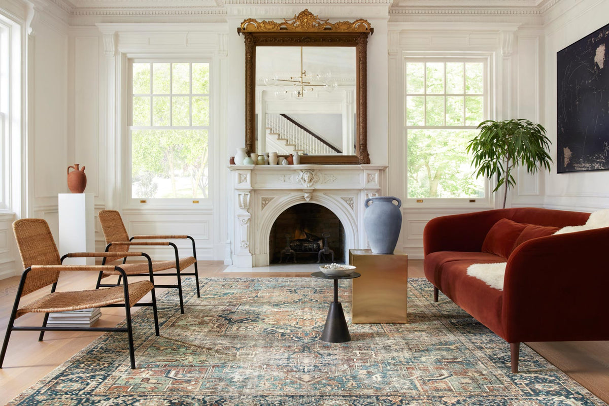 MAT-02 TERRACOTTA / LAGOON & Loloi Rugs