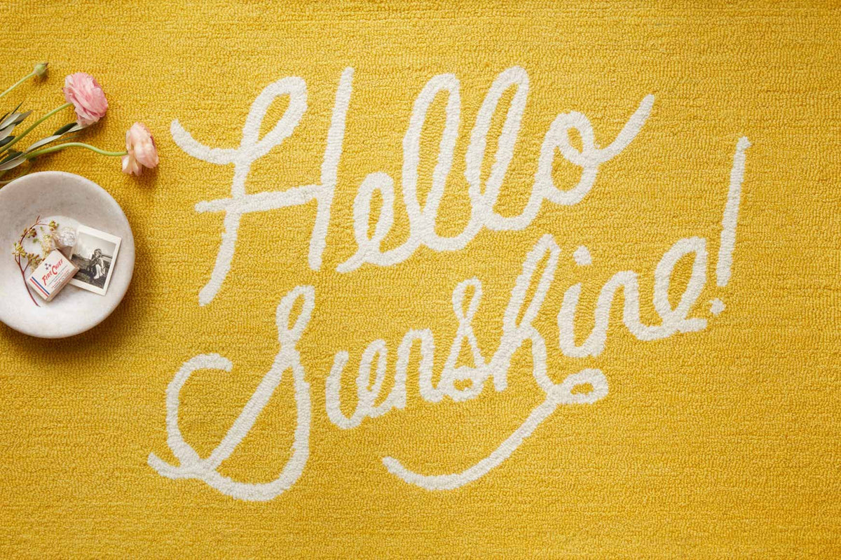 MIN-01 RP HELLO SUNSHINE YELLOW & Loloi Rugs