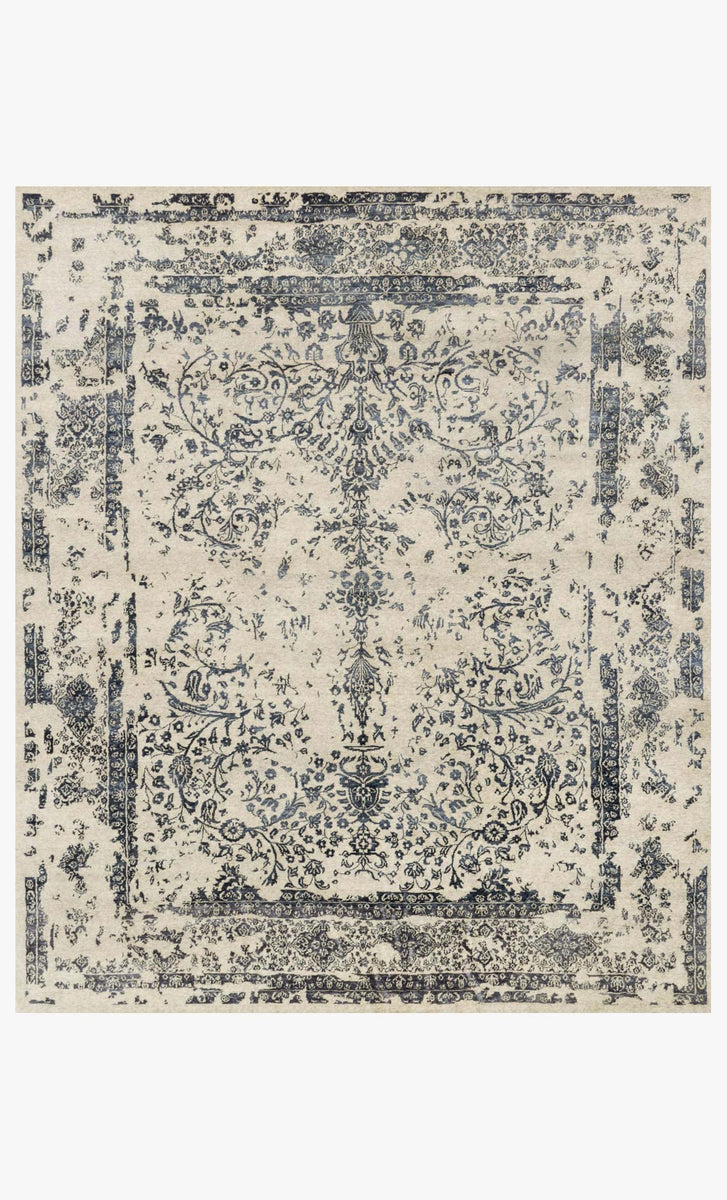 PU-02 HEATHER GRAY / NAVY & Loloi Rugs