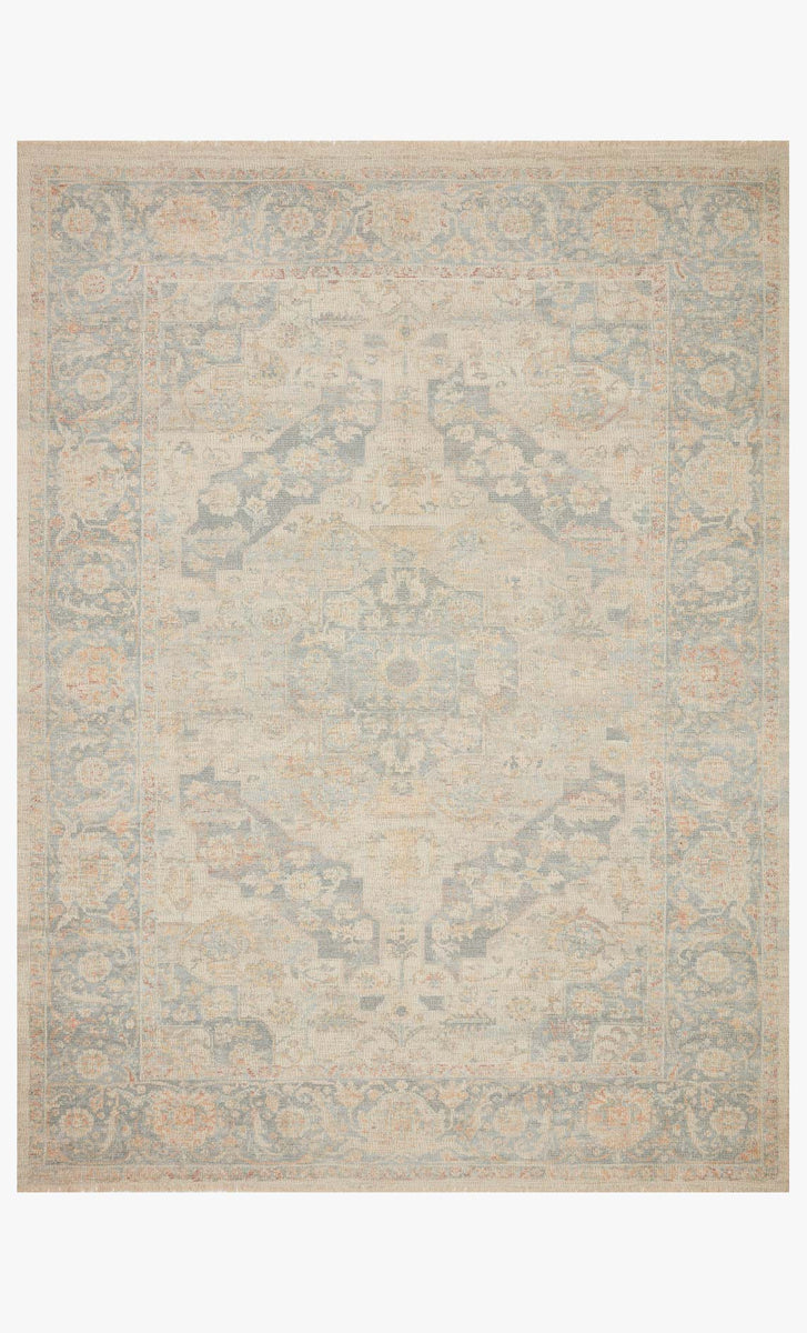PRY-08 BONE / BLUESTONE & Loloi Rugs