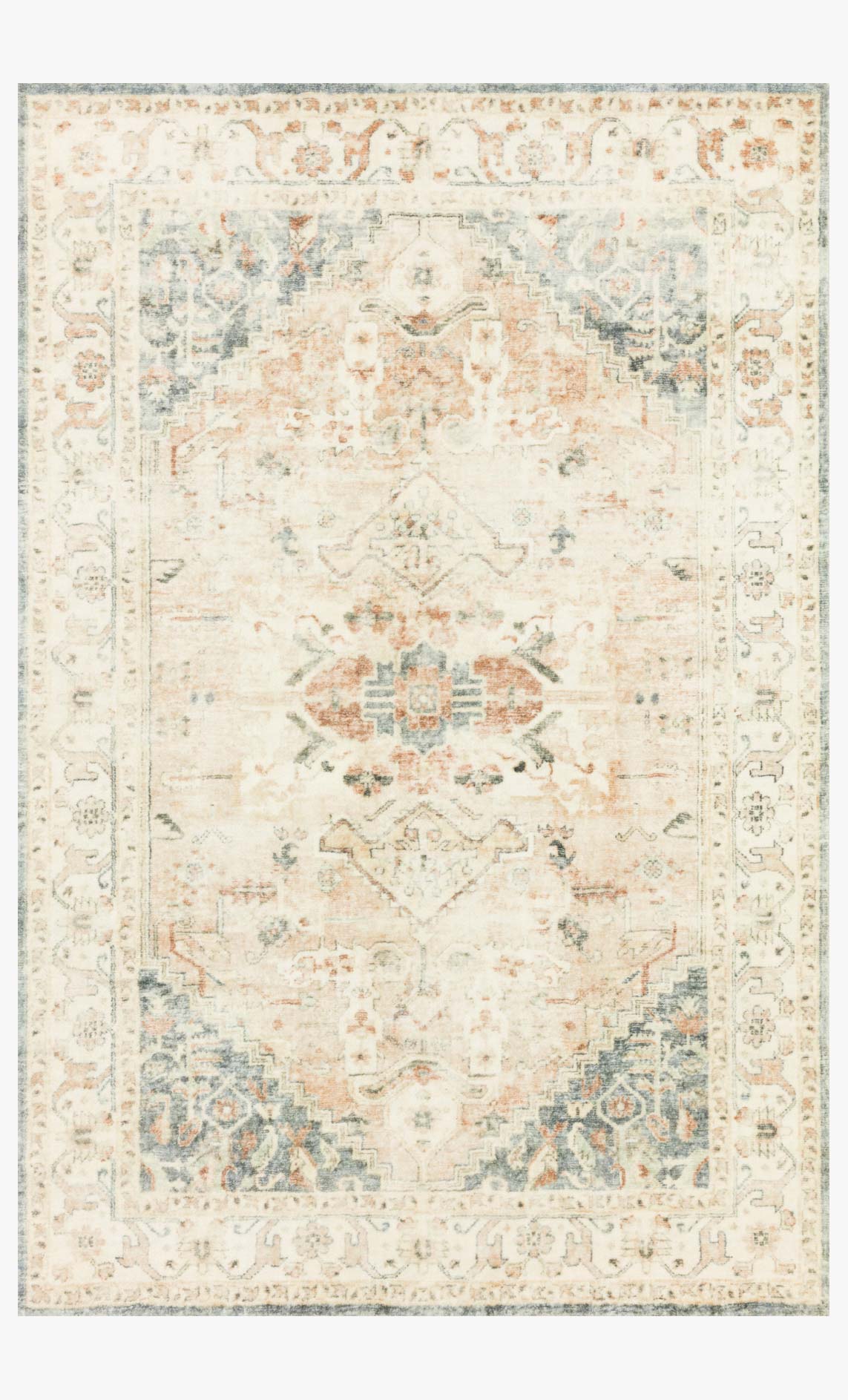 ROS-09 SLATE / IVORY & Loloi Rugs