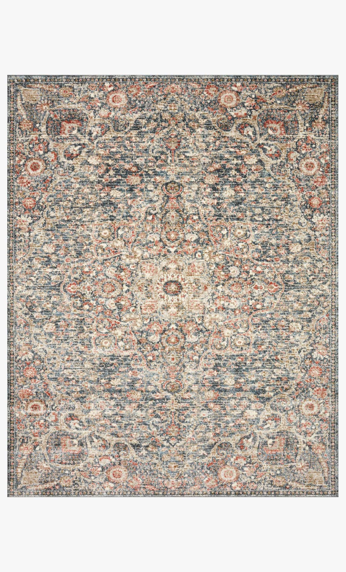 SAB-03 NAVY / RUST & Loloi Rugs